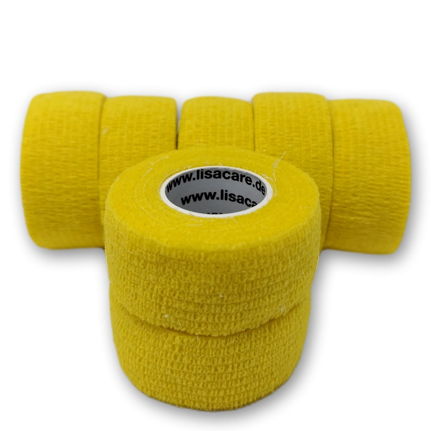 LisaCare Pflasterverband Latexfrei - 7er Set - 2,5cm x 4,5m - Gelb ...
