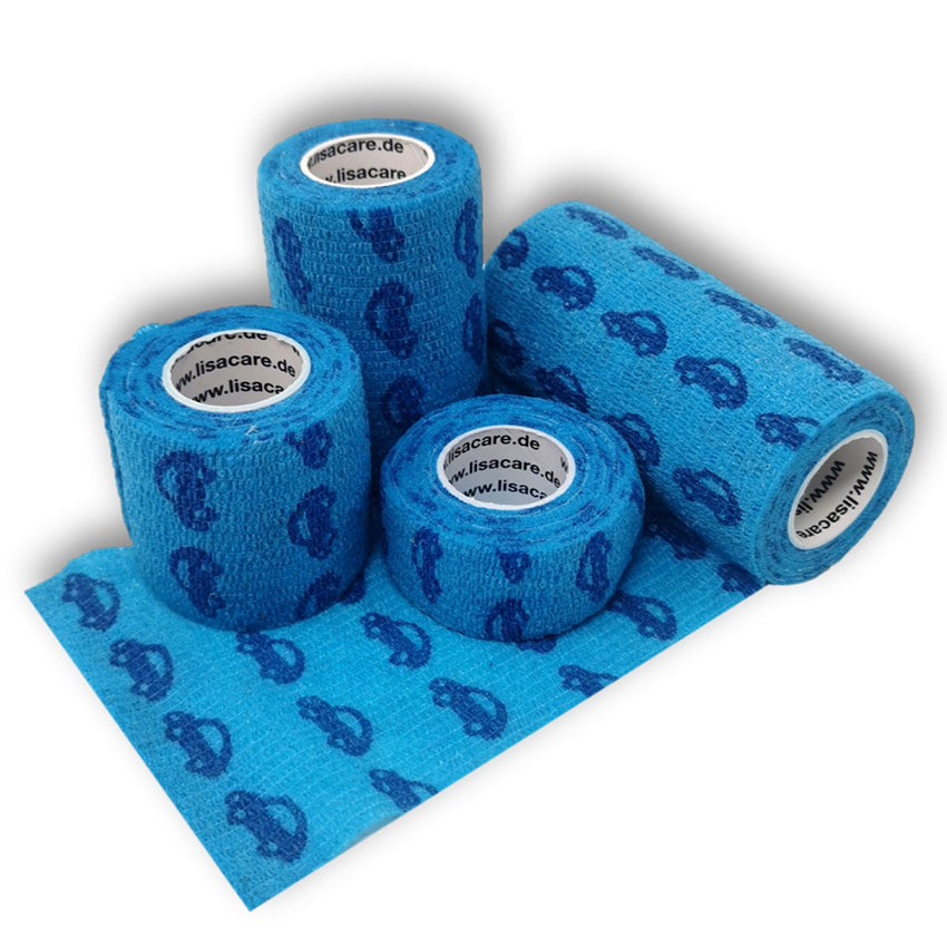 LisaCare - Fingerpflaster - Kinderpflaster - Auto blau - 4er-Set | LisaCare